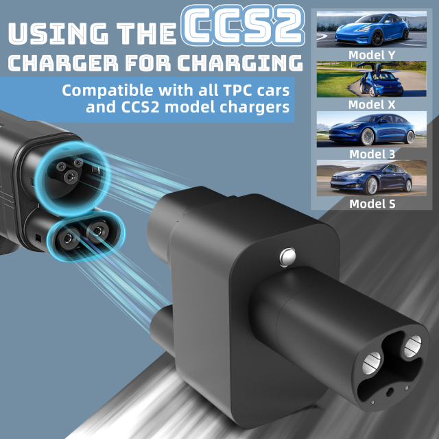 CCS2 to NACS EV Charging Adapter For Tesla Model 3/Y/S/X