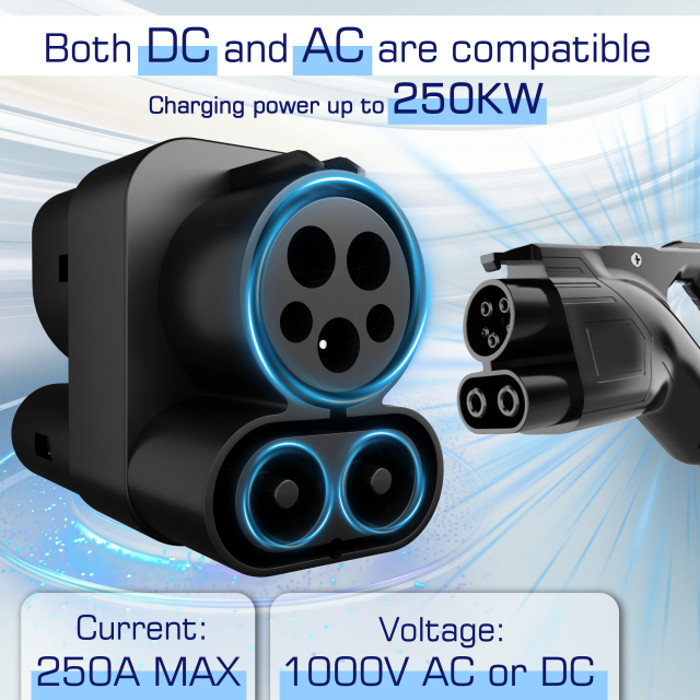 CCS1 to CCS2 DC Fast Charging Adapter, 1000V 200A Max.200KW