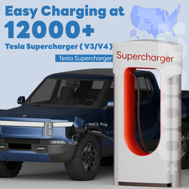 NACS to CCS1 EV Adapter for Tesla Superchargers 500A/1000V Fast Charge