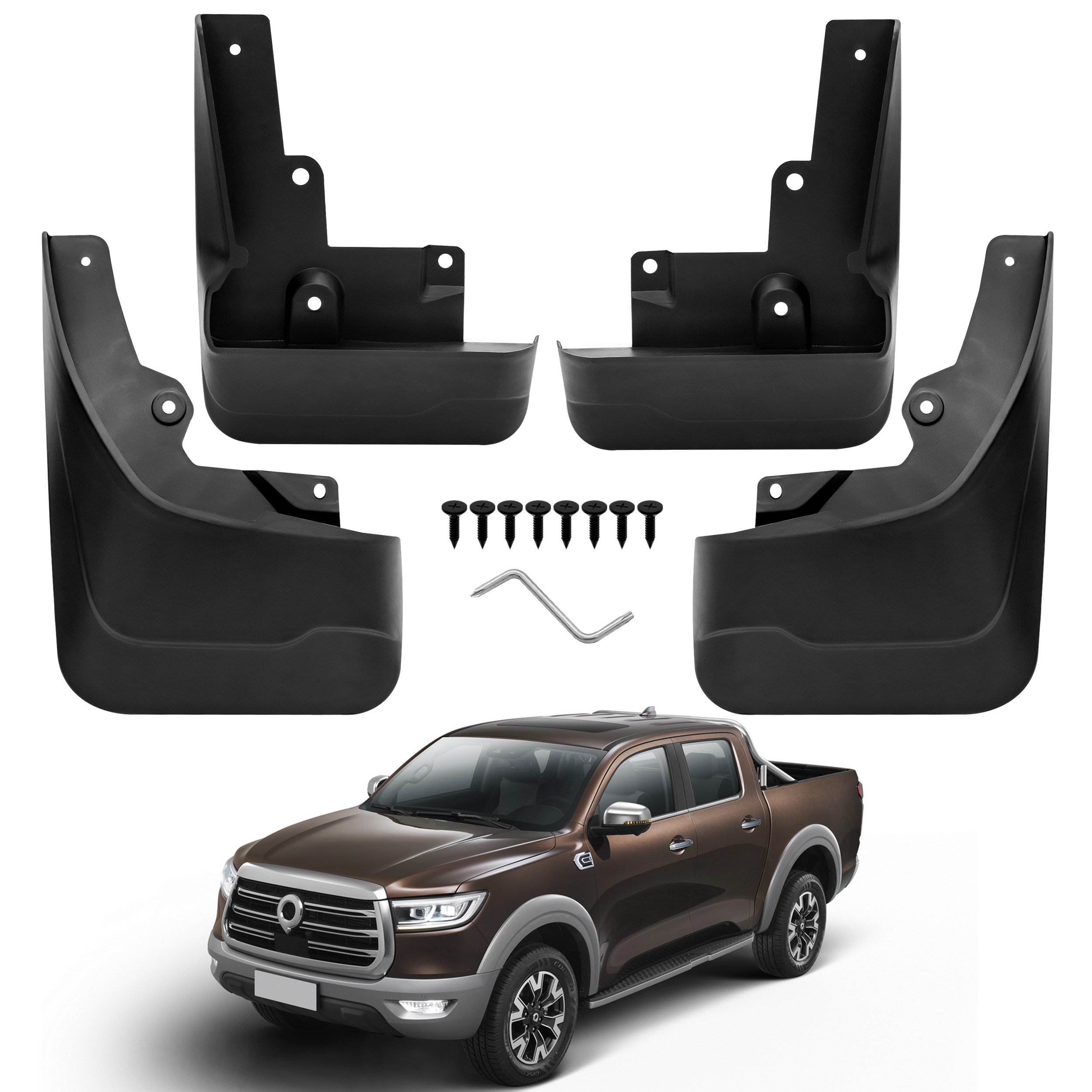 Car Mud Flaps for Great Wall Cannon GWM Poer Ute 2020 2021 2022 Splash ...
