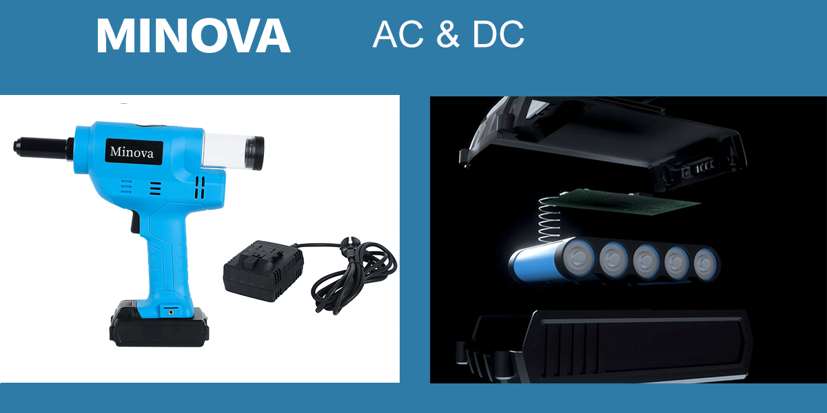 MINOVA KD-02F Rivet Gun with Toolbox