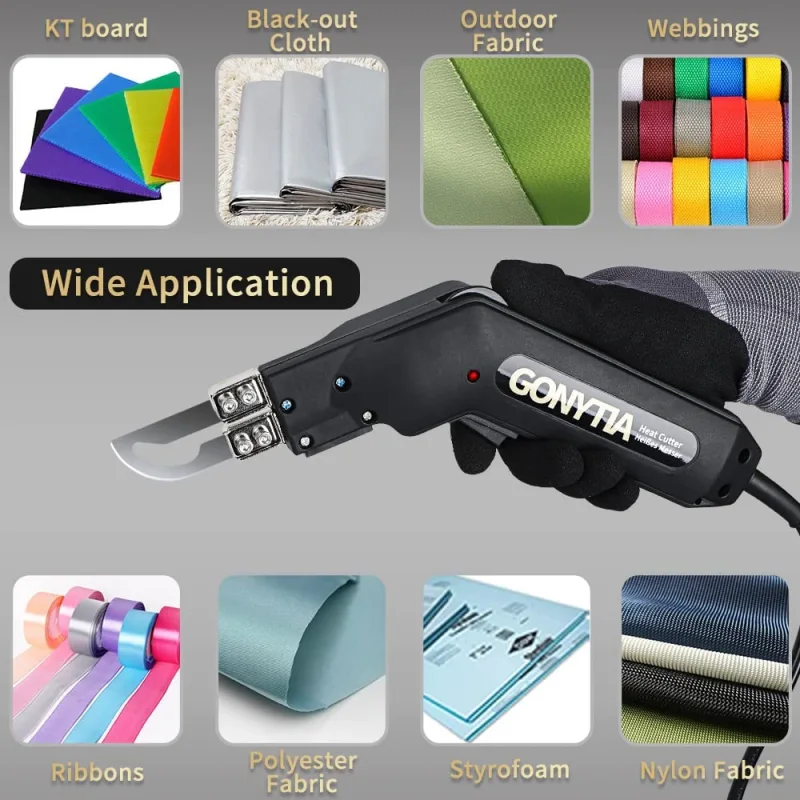 GONYTIA KD-5-0 Heat Rope Cutter,Fabric Cutter Pro, Heat Sealer Cutting ...