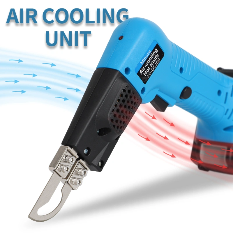 MINOVA Cordless Air Cooled Electric Hot Knife Rope Cutter KD-DC-100-0