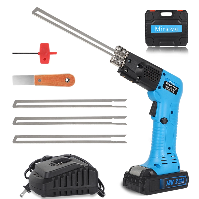 MINOVA Cordless Air Cooled Pro Electric Hot Knife Foam Cutter KD-DC-100