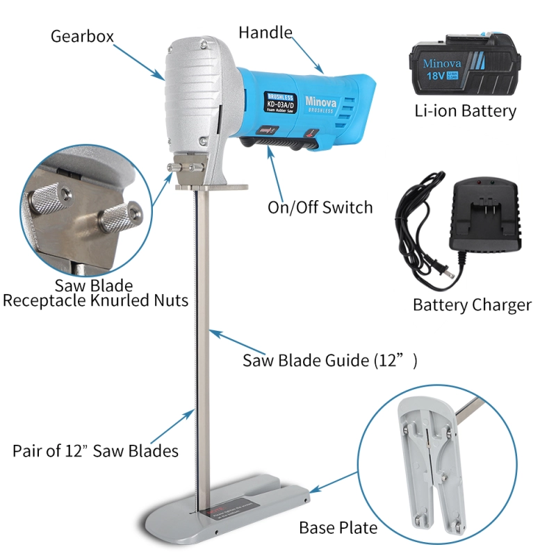 MINOVA Brushless Foam Rubber Cutter 12” Kit KD-03D
