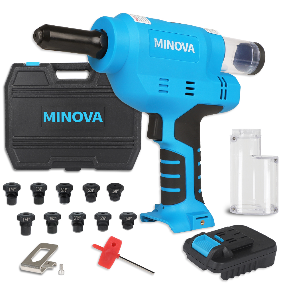 MINOVA KD-02X+(BS) Cordless Blind Rivet Nut Setting Tool 18V Brushless ...