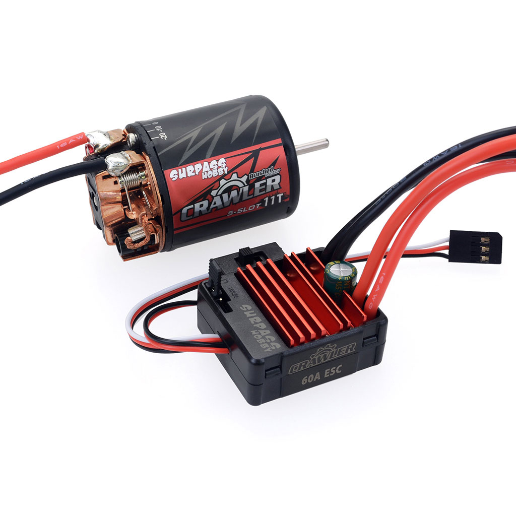Surpass - 540 Brushed Motor and 60A ESC Combo for RC Crawlers,Car Motors