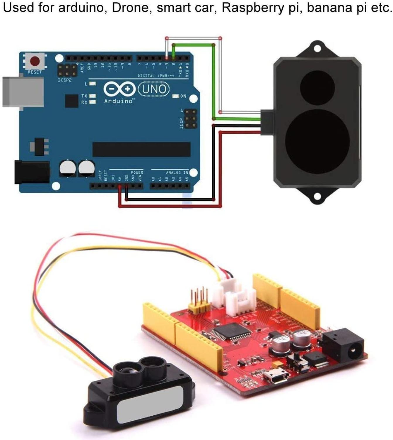 Arduino Raspberry Pi Sensor TFmini-S Lidar Range Finder - Arduino ...