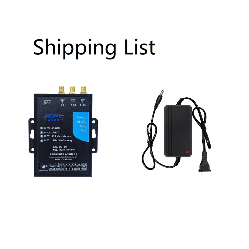 LoRaWAN Data Transfer Unit(DTU) - 4G LTE / LAN, IP30,6 - 35V
