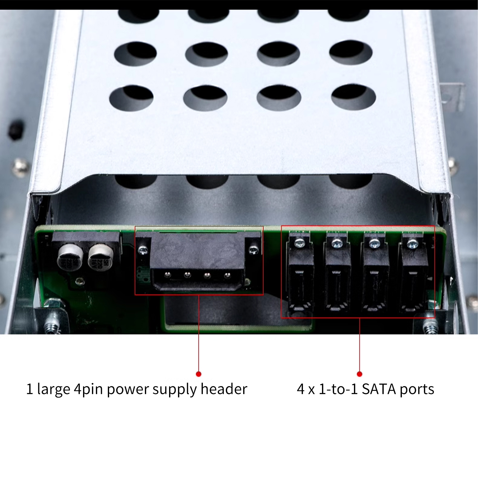 4 + 1 Bay DIY NAS Case, 4 x 2.5″ / 3.5″ Tray + 1 x 2.5″ Internal Bay ...