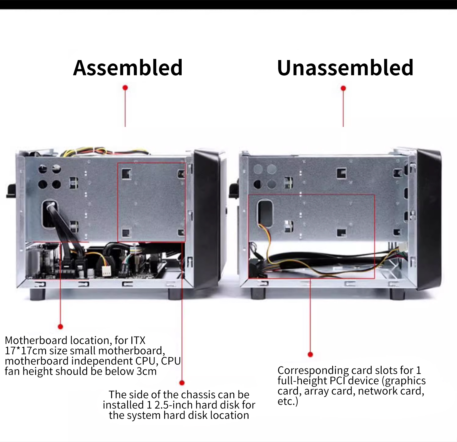 4 + 1 Bay DIY NAS Case, 4 x 2.5″ / 3.5″ Tray + 1 x 2.5″ Internal Bay ...