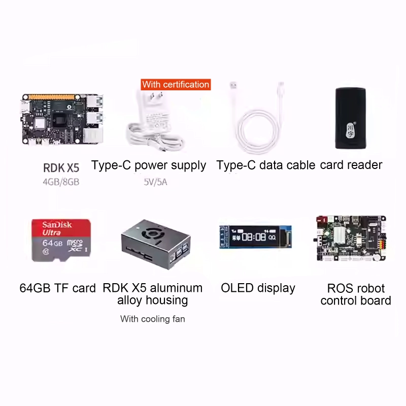 D-Robotics RDK X5 Development Kit with 10 TOPS AI Chip, 8-core CPU, Rich Interfaces for Smart ...