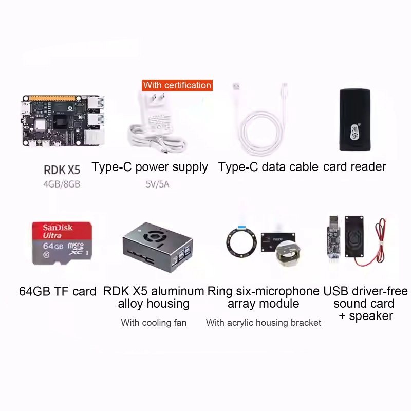 D-Robotics RDK X5 Development Kit with 10 TOPS AI Chip, 8-core CPU, Rich Interfaces for Smart ...