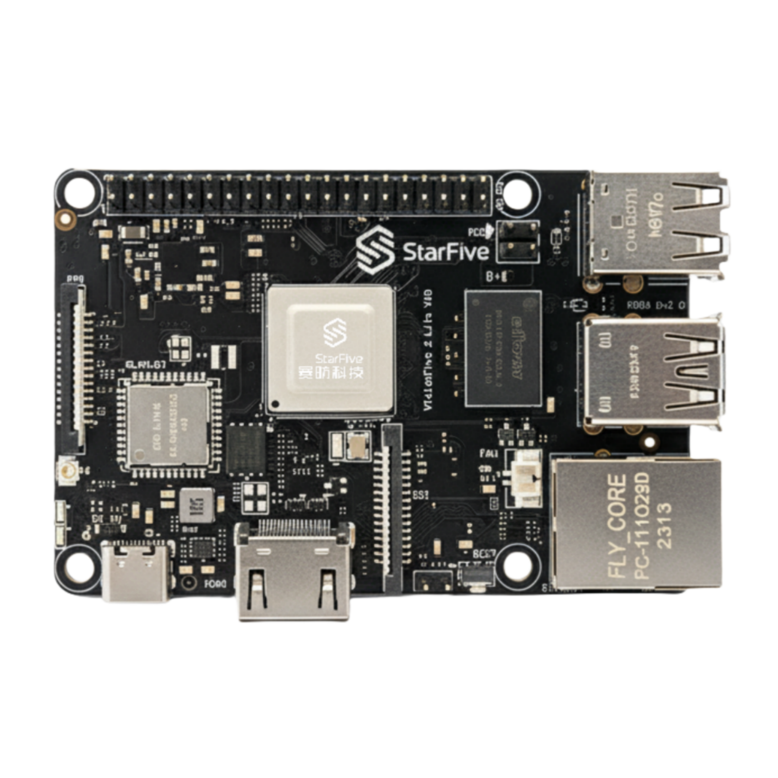 StarFive VisionFive 2 Lite, 4-Core 64-Bit RISC-V Dev Board, 2GB LPDDR4 ...