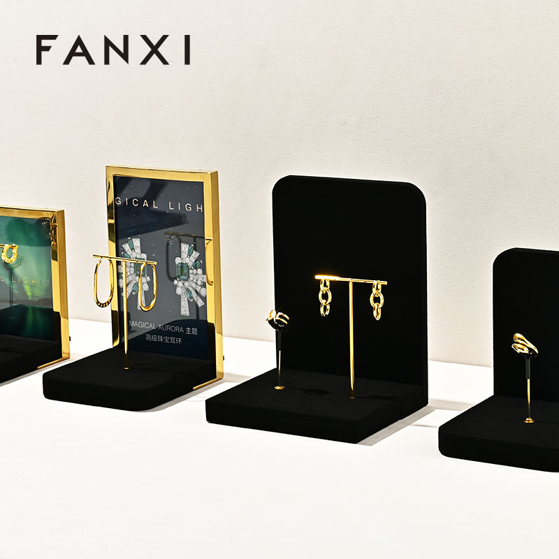 FANXI TT498 Custom Metal Counter Display Stand Handmade jewelry T Bar ...