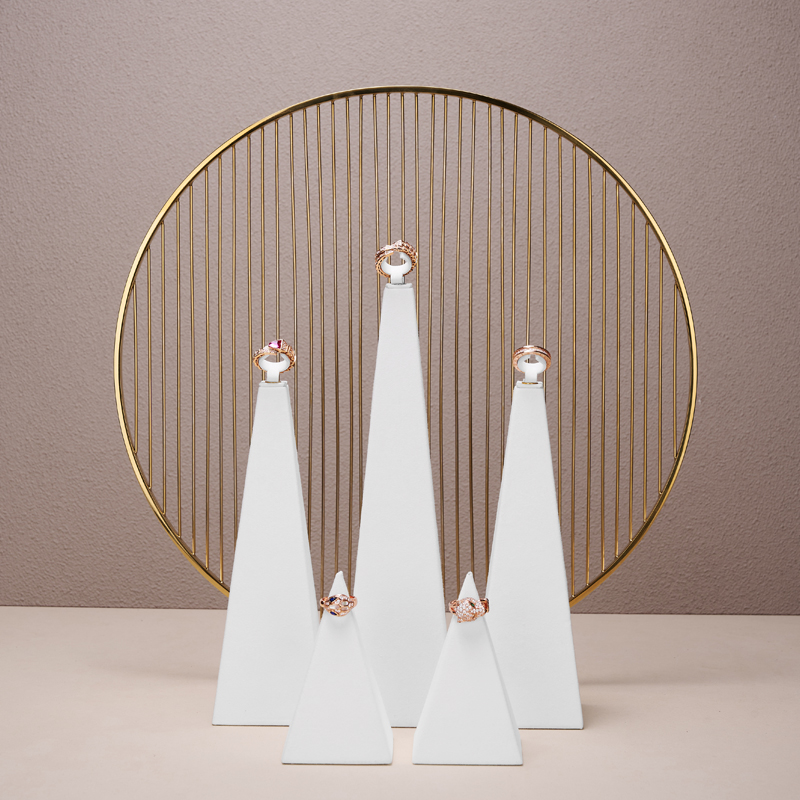 FANXI New display stand white microfiber ring display stand window ...