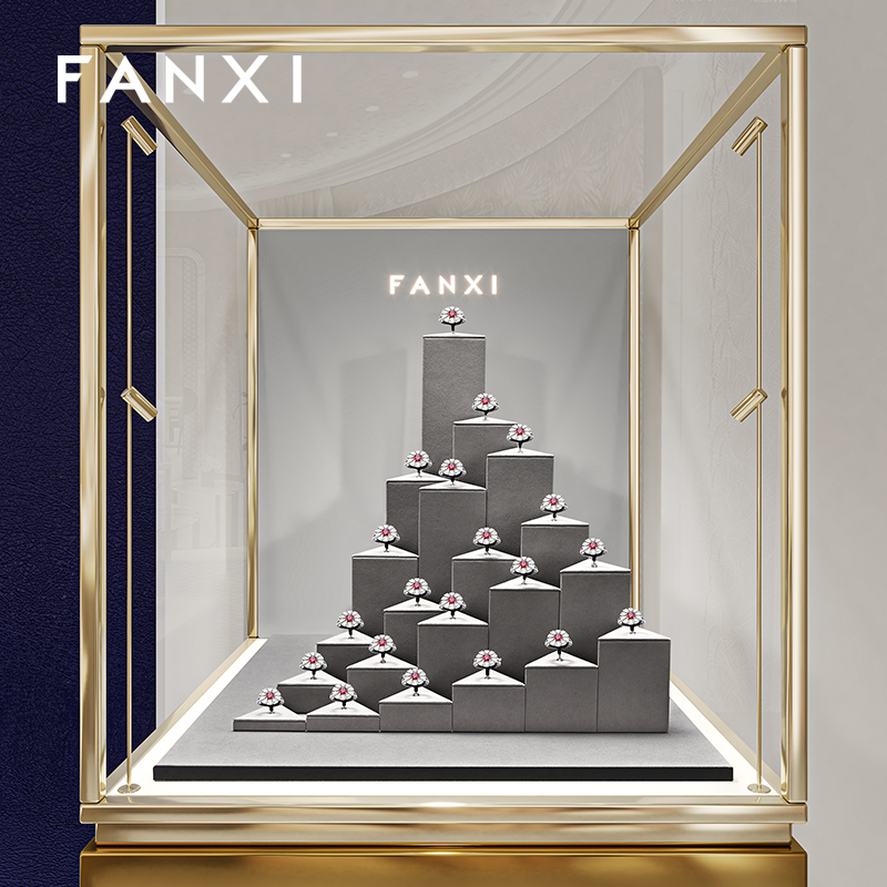 FANXI TT451 Grey Ring Display Window Jewellery Display Props Luxury Bracelet Jewelry Display ...