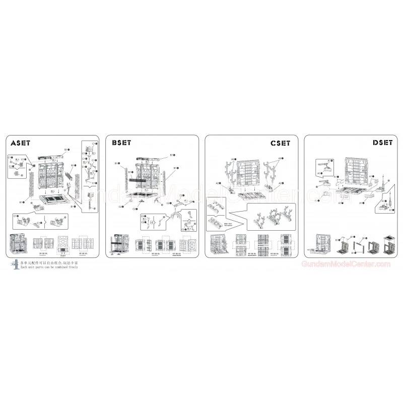 TT GC MACHINE NEST CHAIN BASES 2A + 2B + C + D + E + F + G + H 10 SETS
