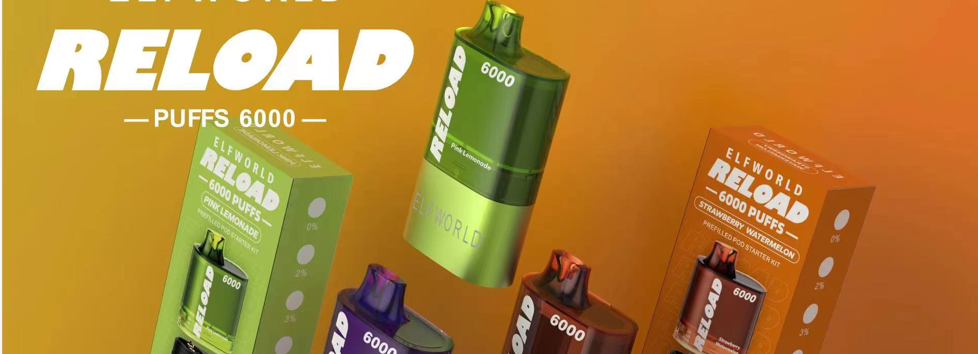 Official Elfworld Vape DC5000, DE6000, CAKY 7000, Reload 6000, PE10000 ...