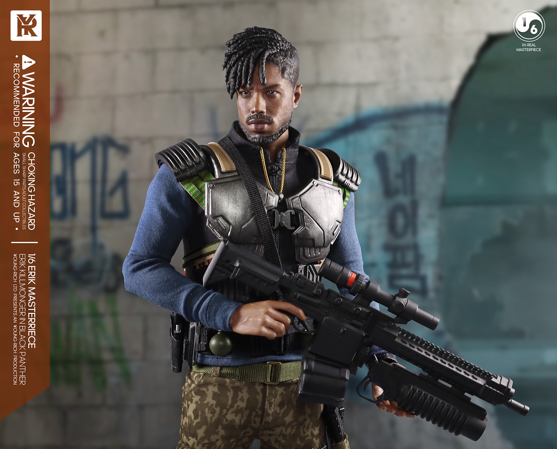 In Stock YOUNGRICH TOYS YR012 1/6 Black Panther Erik Killmonger 12 ...