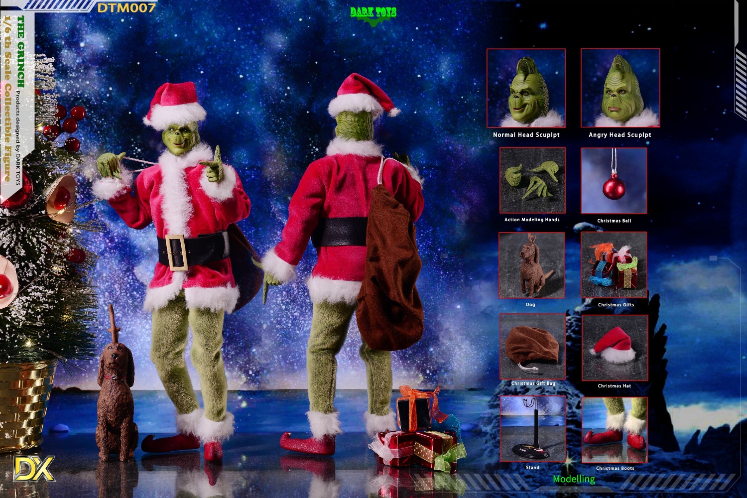 In Stock DARK TOYS 1/6 DTM007 How The Grinch Stole Christma Action ...