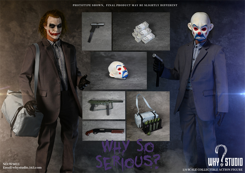 In Stock WHY STUDIO WS011 1/4 The Robber Joker Heath Collectible Action ...