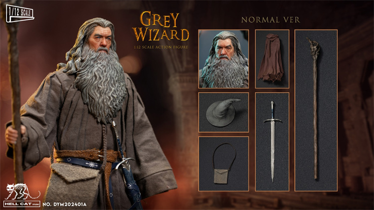 In Stock Hell Cat 1/12 Grey Wizard Action Figure (DYM202401A/B/C)