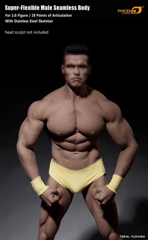 In Stock 1/6 PHICEN TBLeague Steel Skeleton MALE SEAMLESS Body M34 Figure
