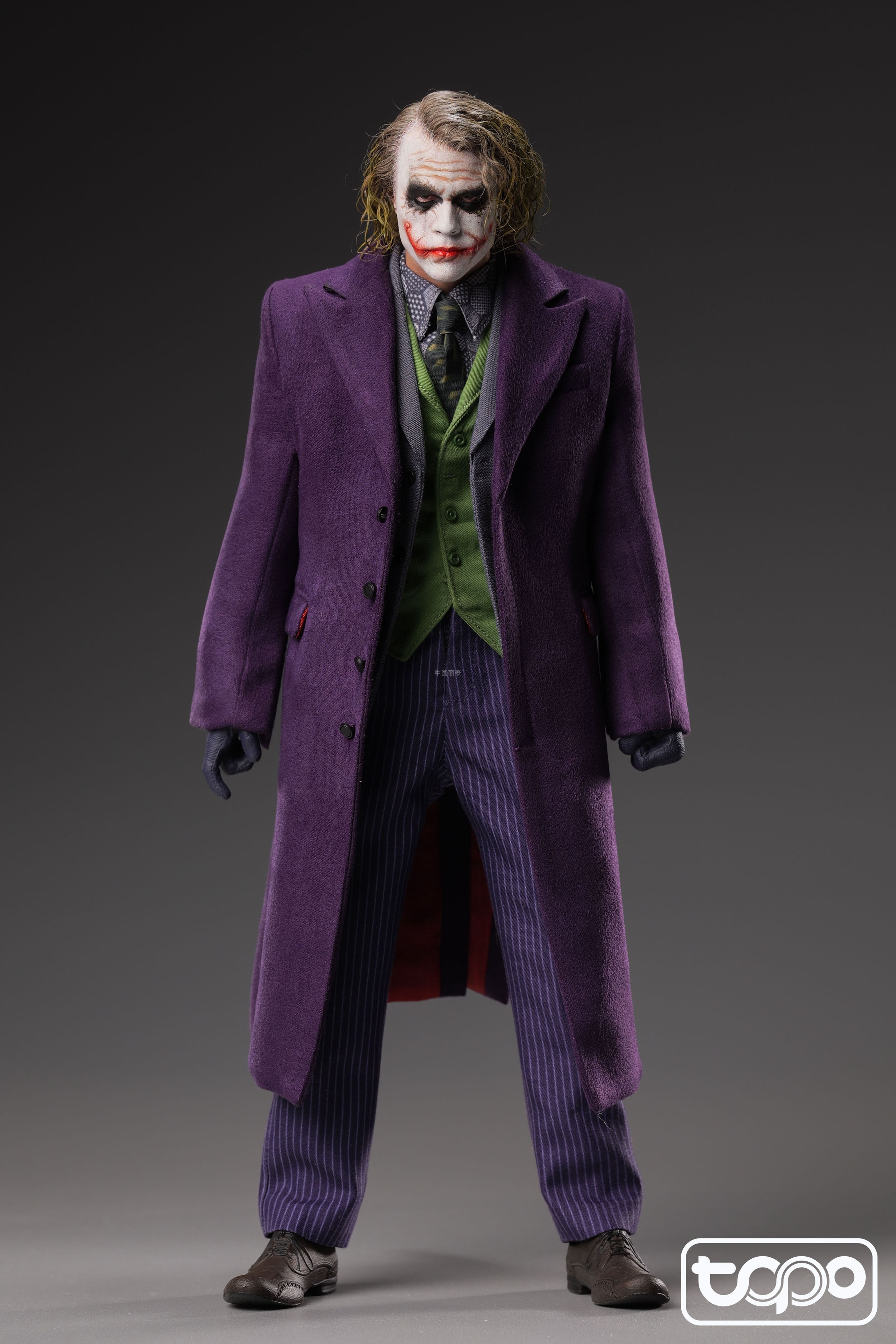 TOPO TP007 1/6 Scale Men Soldier Batman JOKER Heathley Purple Long Coat ...