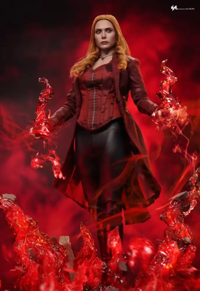 In Stock hottoys HT 1/6 DX36AE Red Witch Wanda Avengers 4 Hair ...