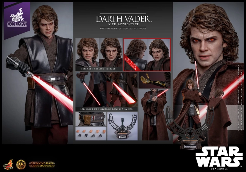 In Stock HotToys 1/6 DX47AE Star Wars Skywalker Sith Apprentice ...