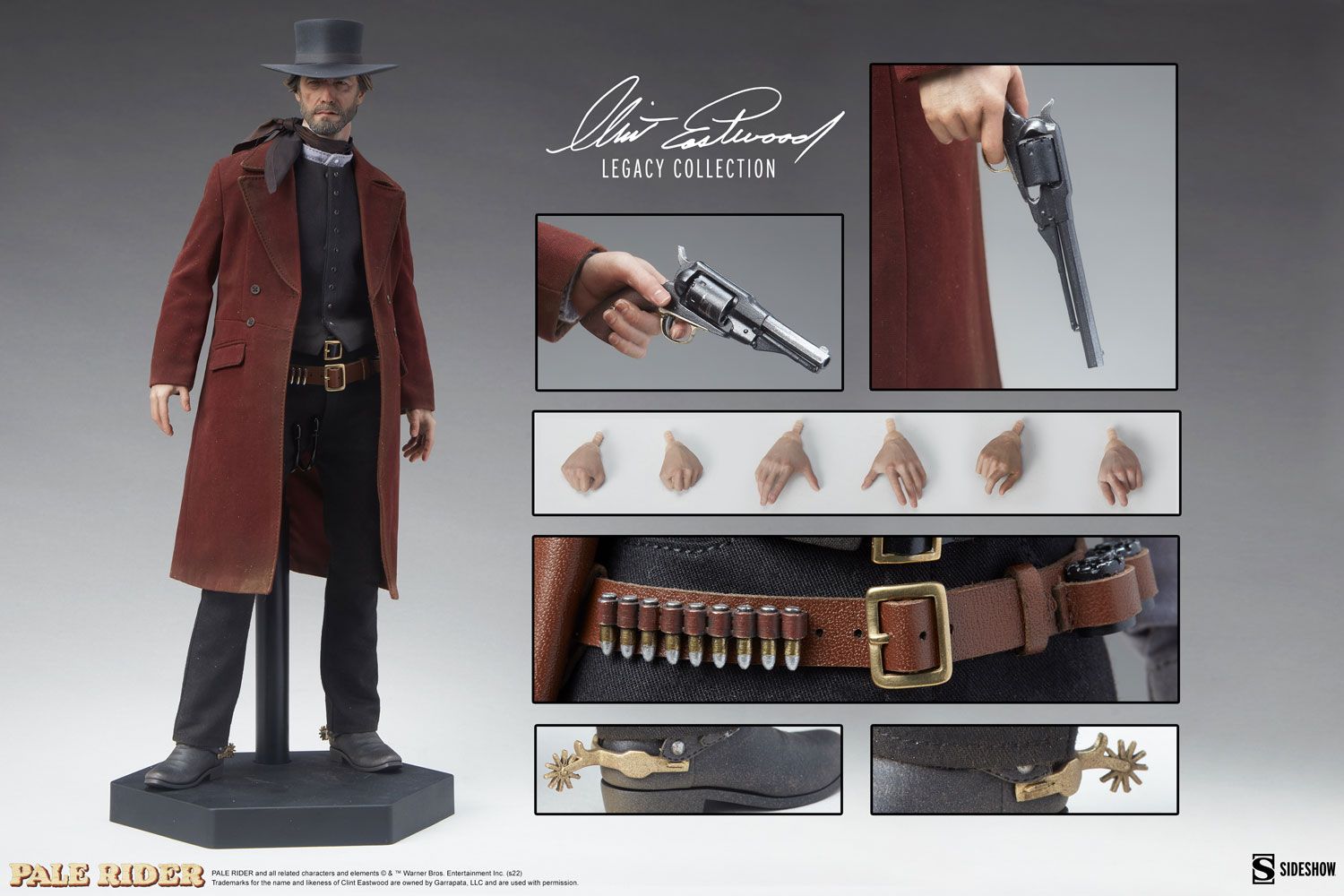 In Stock Sideshow 1/6 Pale Knight Preacher Clint Eastwood 100453