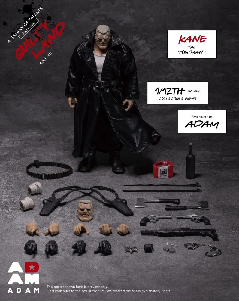 In Stock Adam ADG-001 Dystopian City Postman Cain 1/12 Limited Edition ...