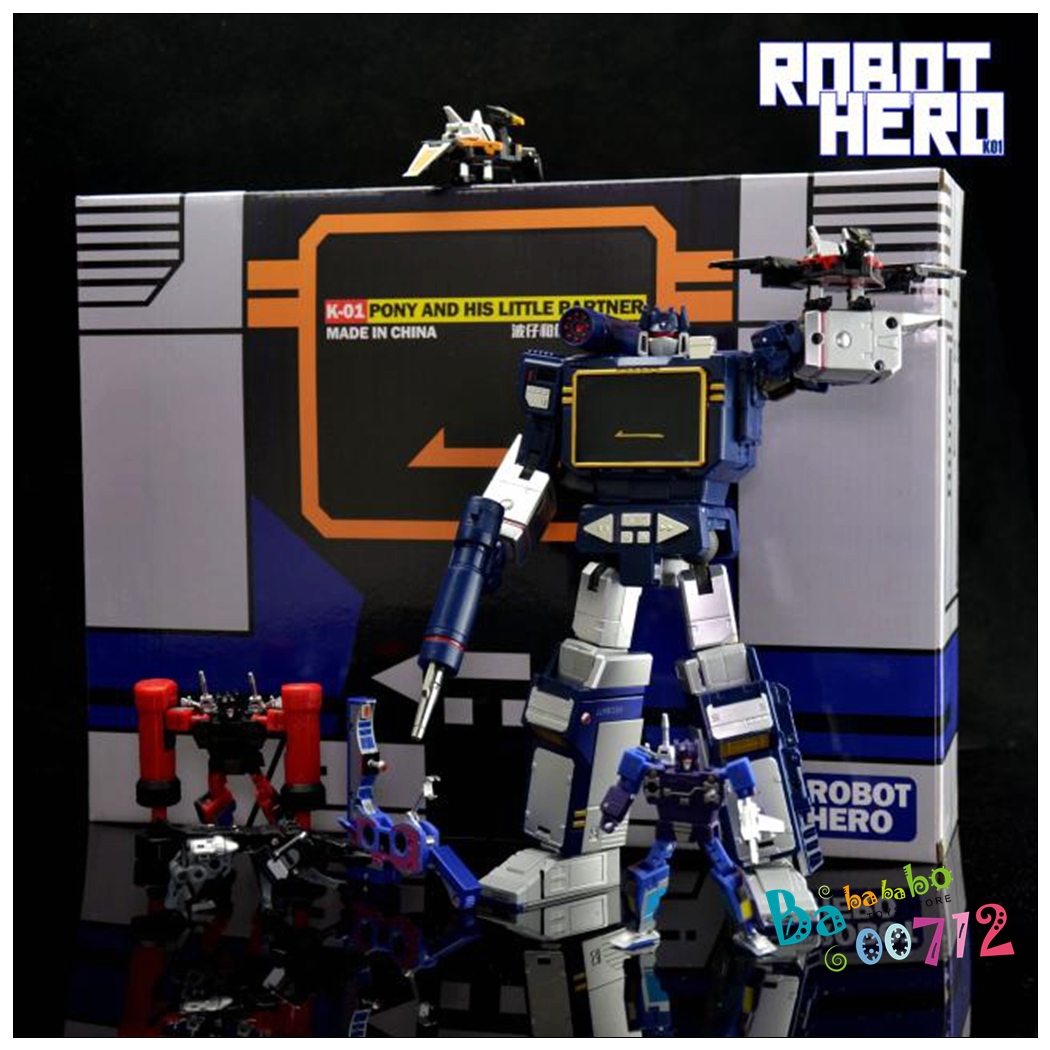 Robot hero K01 SOUND WAVE KO G1 Transformers action figure toy with tape