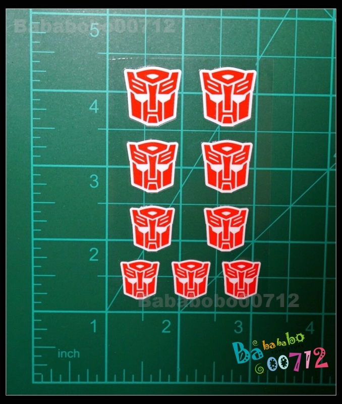 New Autobotos Symbol red White border stickers set for transformers instock