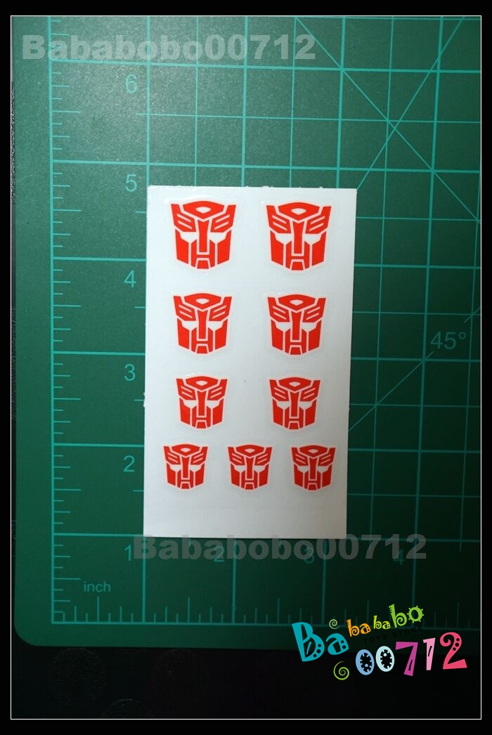 New Autobotos Symbol red White border stickers set for transformers instock