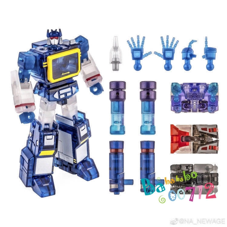 Newage H21T Soundwave Transparent Version w/ 3 Cassettes Action Figure