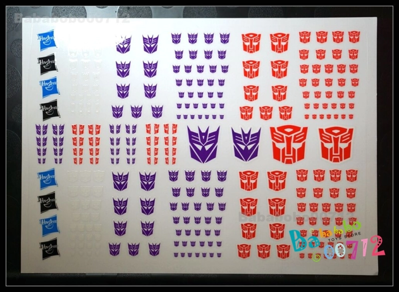 New Autobots Decepticons Symbol stickers 278pcs set for toy ...
