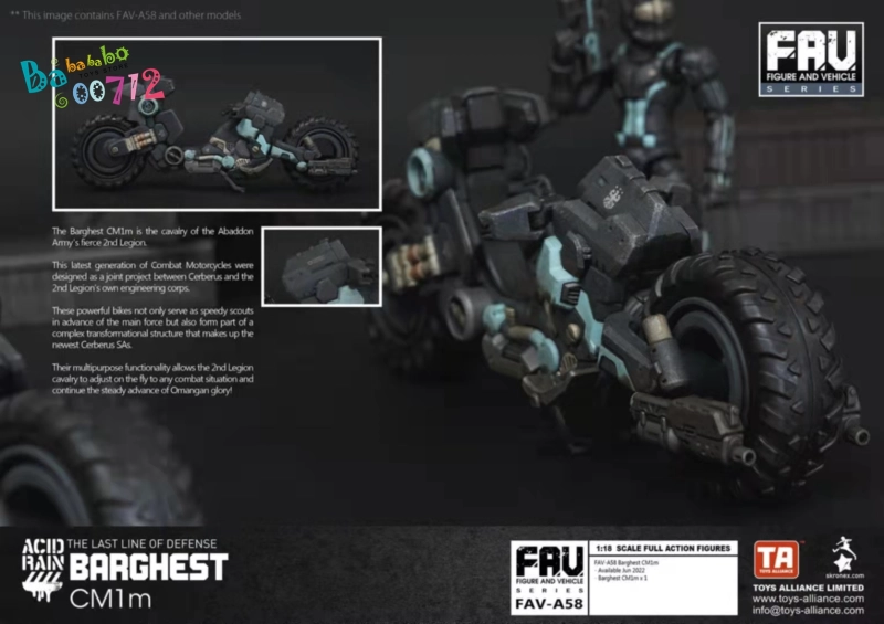 Pre-order Acid Rain FAV-A58 Barghest CM1m 1:18 Scale 3.75in Action Figure