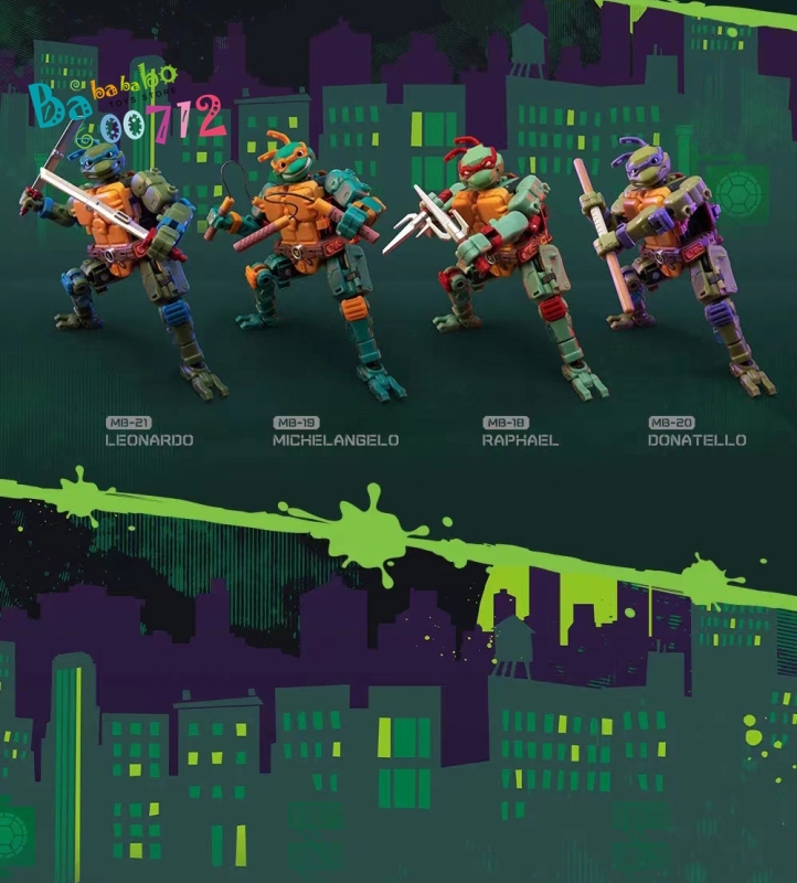 52Toys MegaBox MB18 MB19 MB20 MB21 Teenage Mutant Ninja Turtles set4 ...