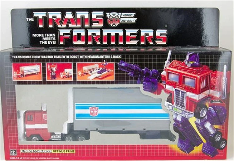 Optimus prime Transformers G1 reissue with trailer KO version