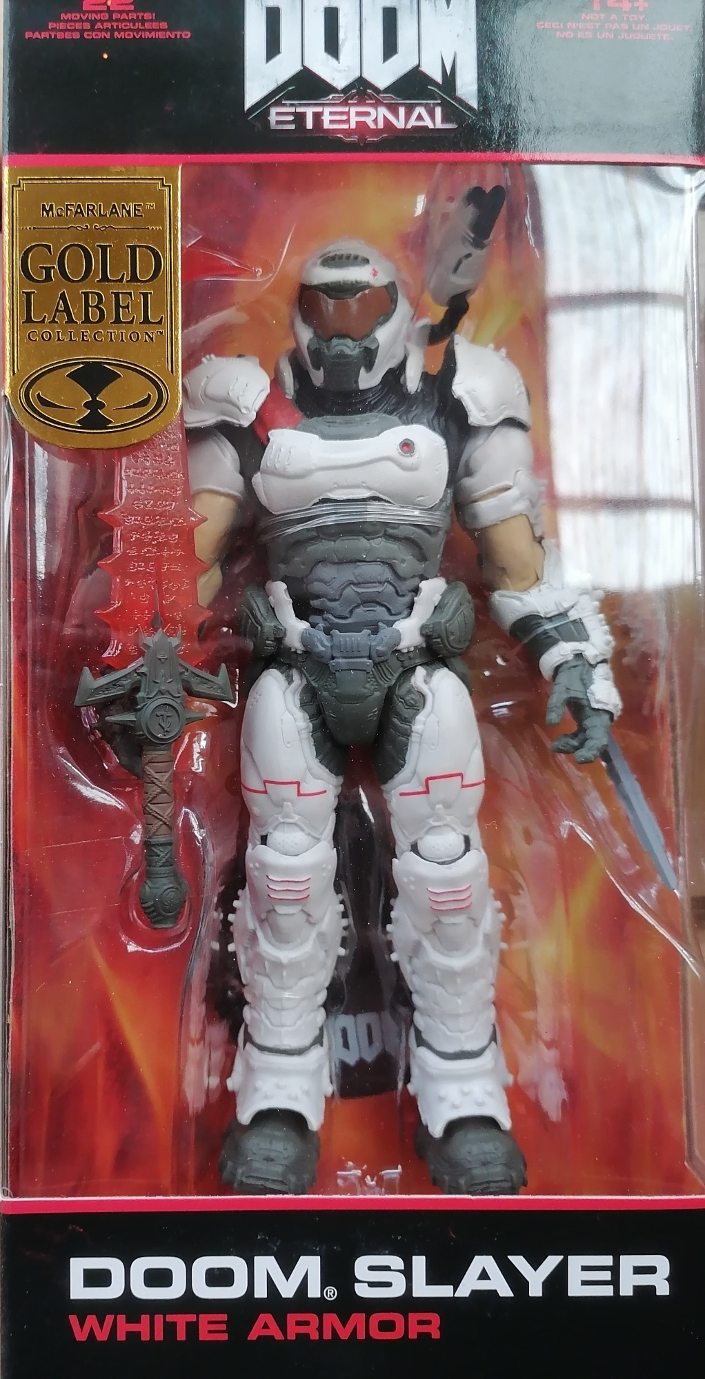 McFARLANE DOOM SLAYER WHITE ARMOR ACTION FIGURE TOY