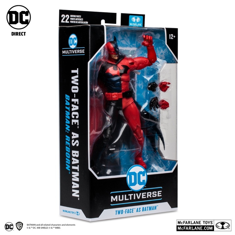 DC MULTIVERSE McFARLANE Double Faced Batman Rebirth Cloak Battle ACTION ...