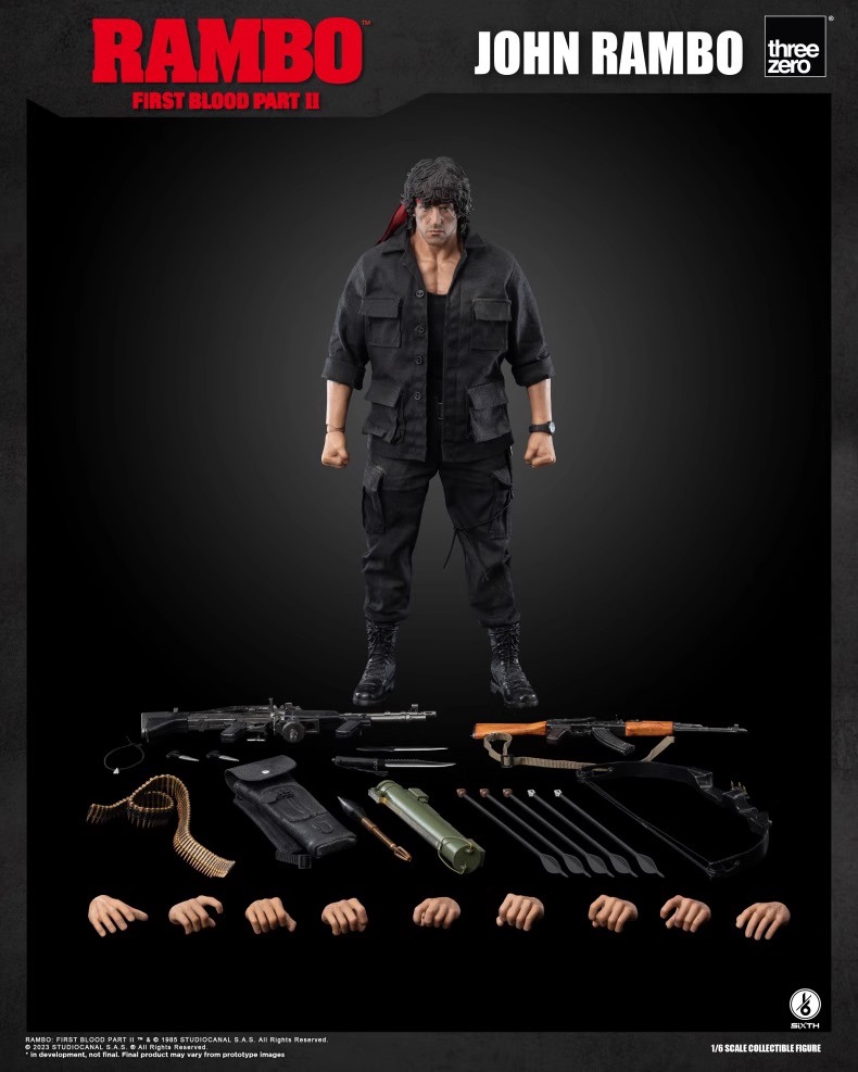 Pre-order Threezero 3A FIRST BLOOD PART 2 JOHN RAMBO 1/6 SCALE ...