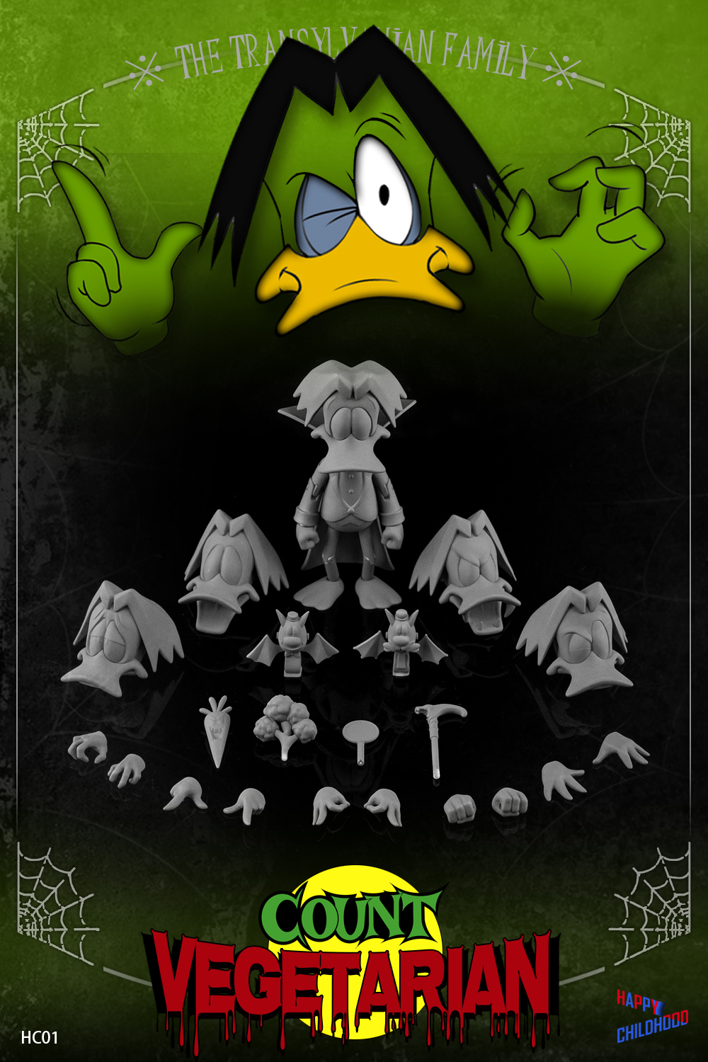 HAPPY CHILDHOOD HC01 COUNT VEGETARIAN COUNT DUCKULA ACTION FIGURE TOY