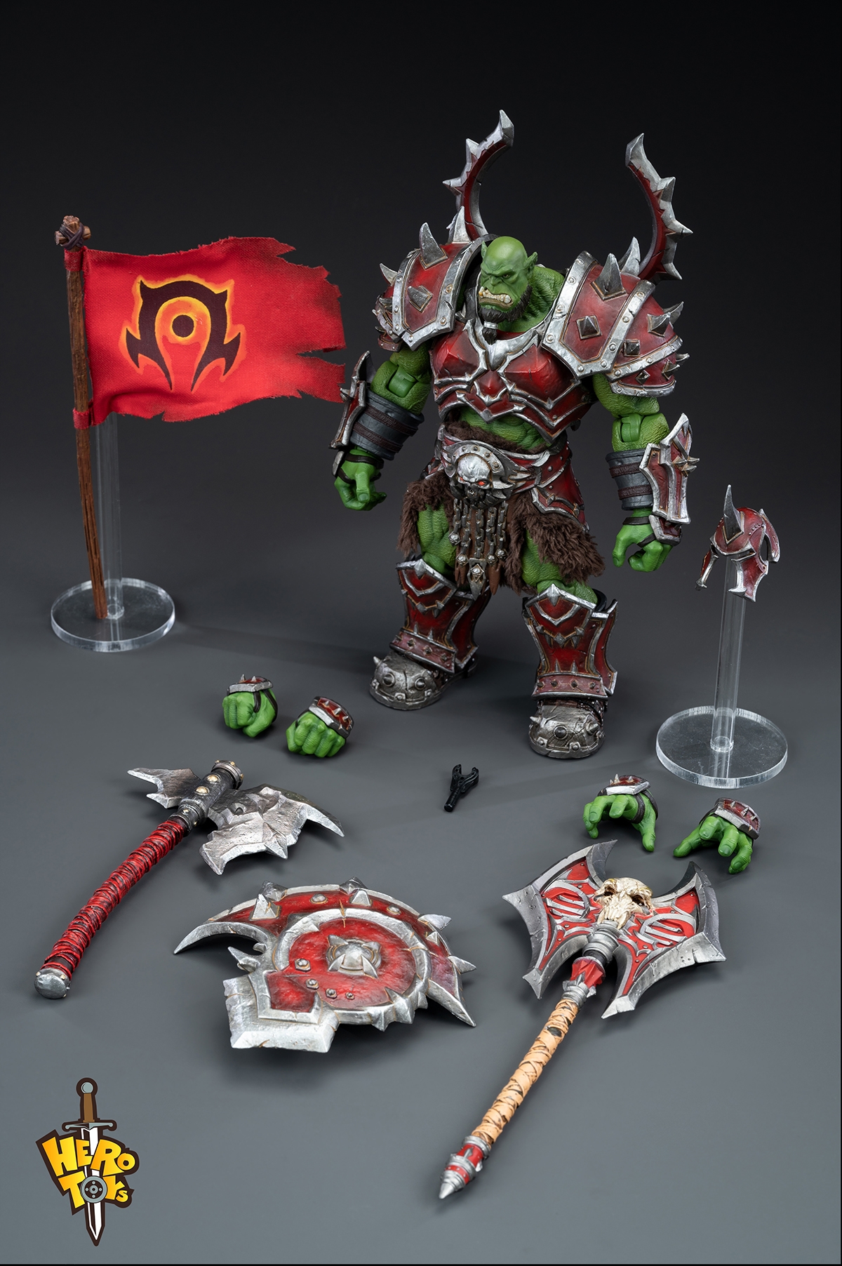 HERO TOYS Warrior Kukaron Orc Commander Warrior Elite