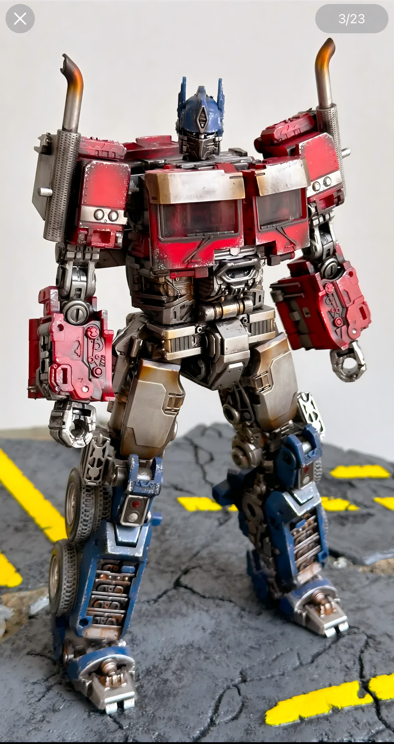Repainting the art version Commander Optimus Prime Transformers Movie 7 ...
