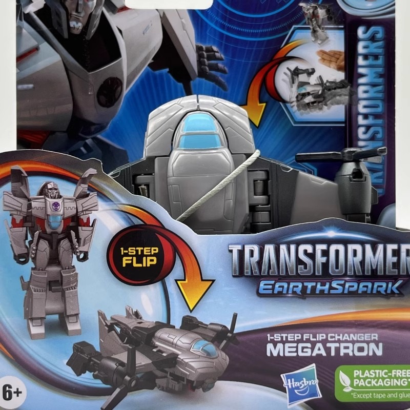 New HASBRO MEGATRON TRANSFORMERS EARTHSPARK 1-STEP FLIP CHANGER TOY GIFT