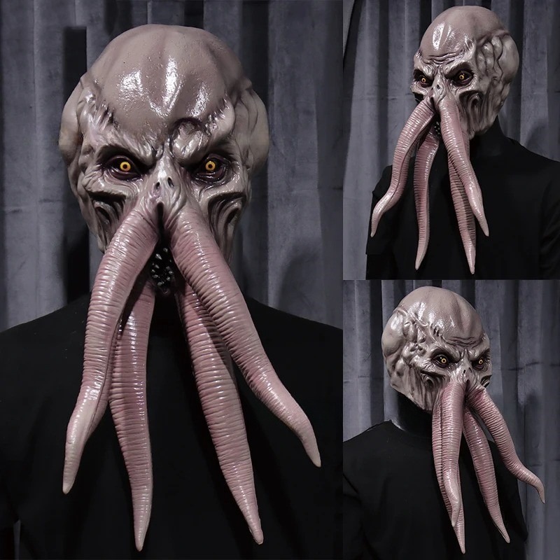Baldur Gate 3 Illithid Latex Mask Hood Props Halloween & party