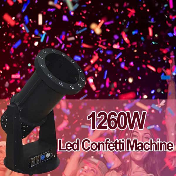 1260W Led Confetti Machine RGB led lamp confetti cannon color paper ...